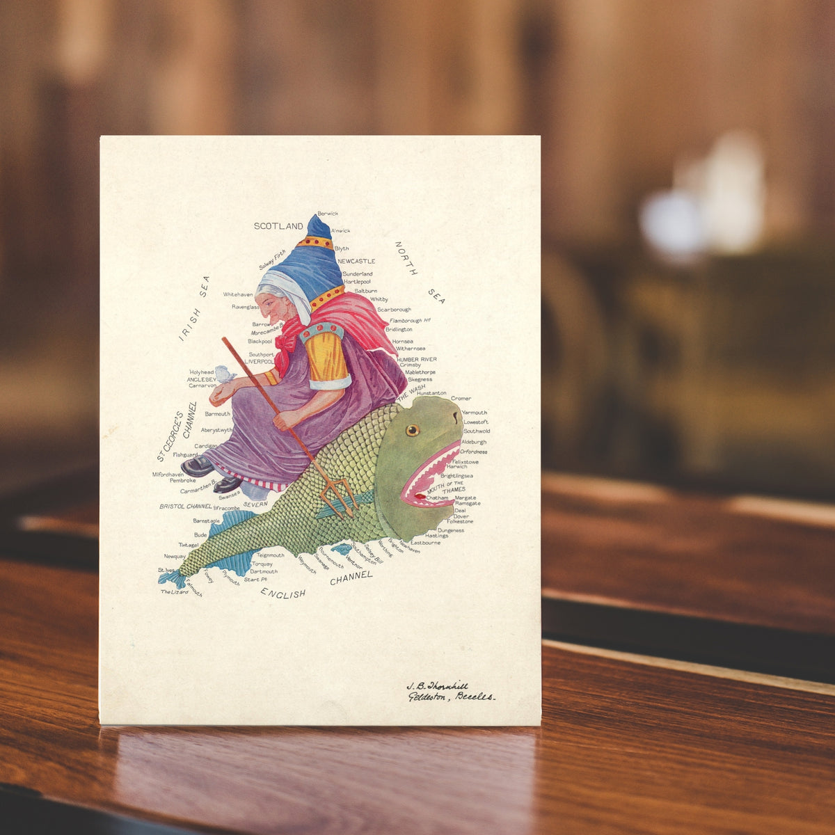 England Pictorial Map Vintage Print | Sadie & June