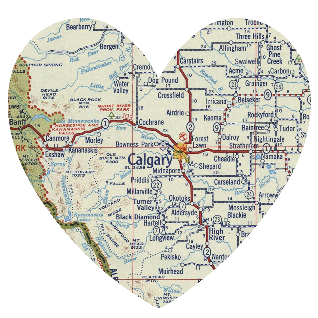 Calgary Map Magnet | Sadie & June | Sadie & June