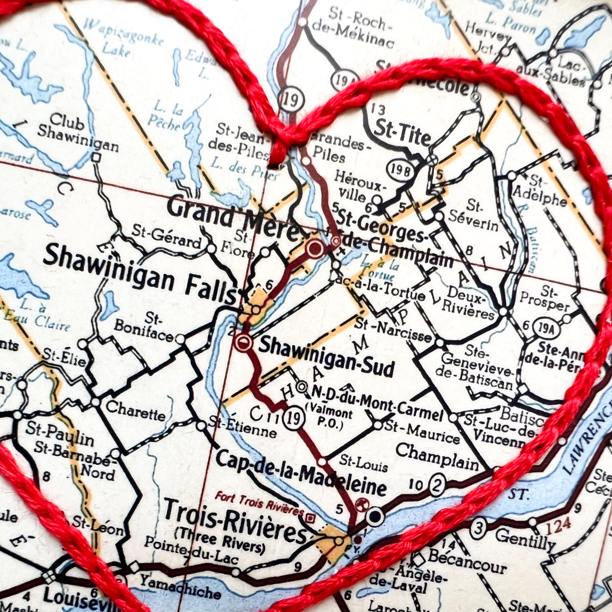 Shawinigan Heart Map | Sadie & June | Sadie & June