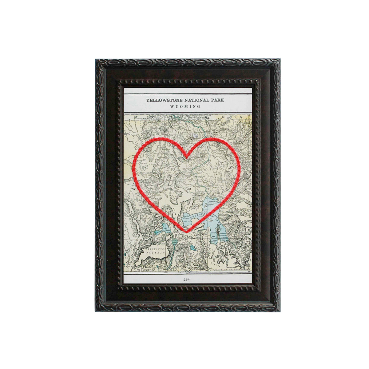 Yellowstone National Park Heart Map | Sadie & June | Sadie & June